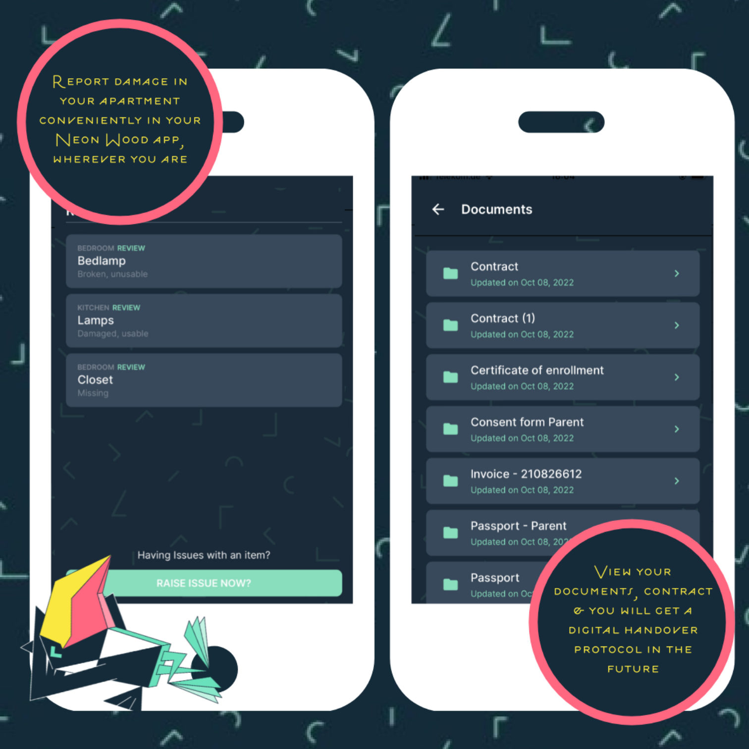 Neon Wood App Our App for an even more convenient life